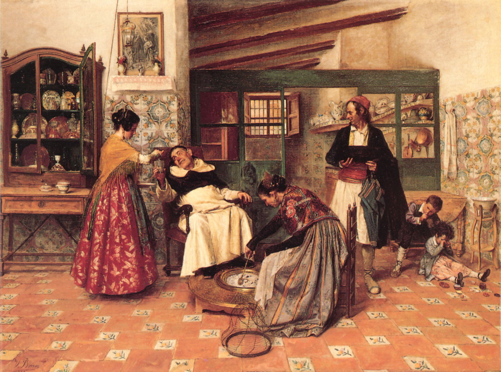 The Eminent Visitor by Vicente Borras y Mompo - ArtPaintingArtist